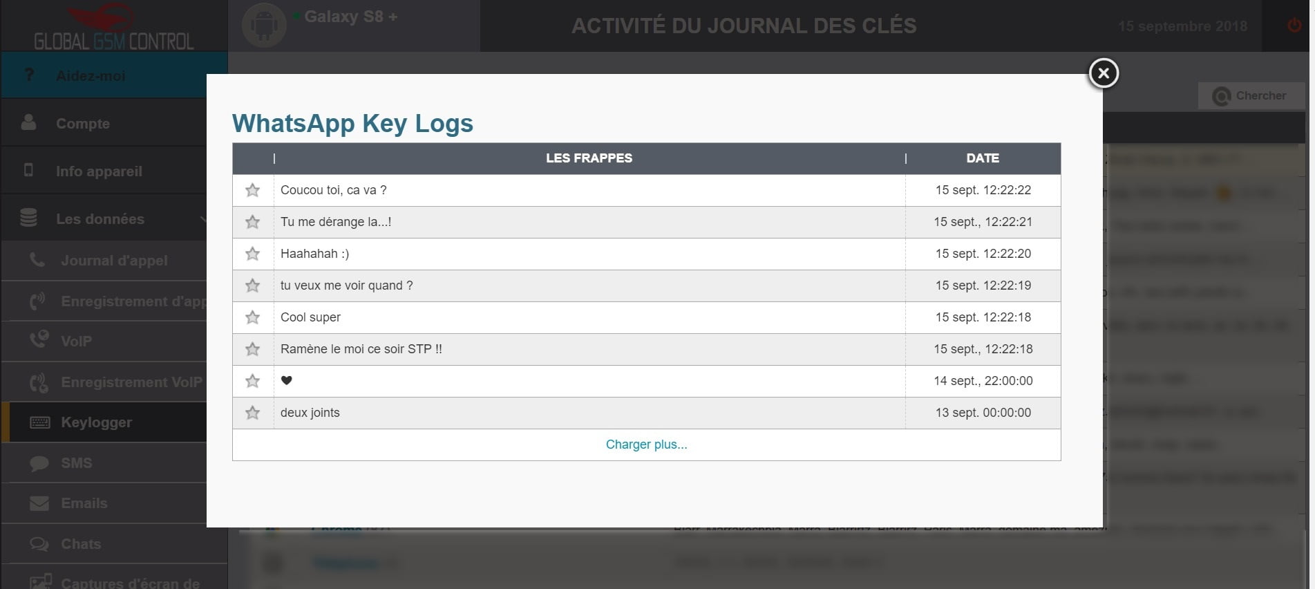 Android and iPhone keylogger, powerful and invisible